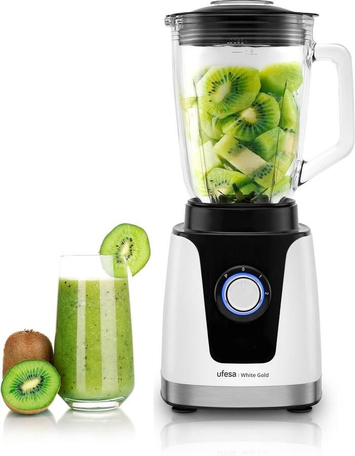 Blender 1500W 1 5L Glas Kan 6 Mesjes 2 Snelheden + TURBO LED Display ...